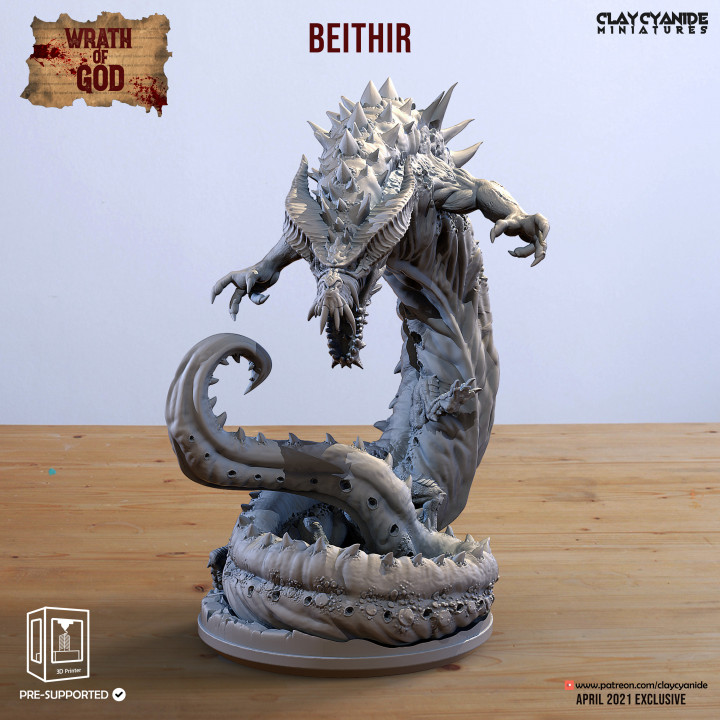 3D Printable Beithir by Clay Cyanide Miniatures