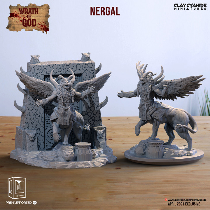 3D Printable Nergal by Clay Cyanide Miniatures