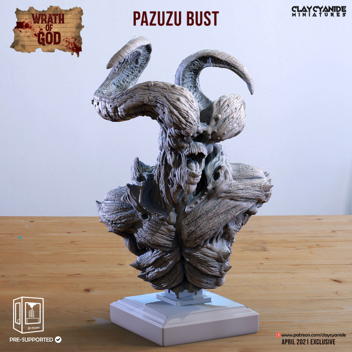 3D Printable Pazuzu Bust by Clay Cyanide Miniatures