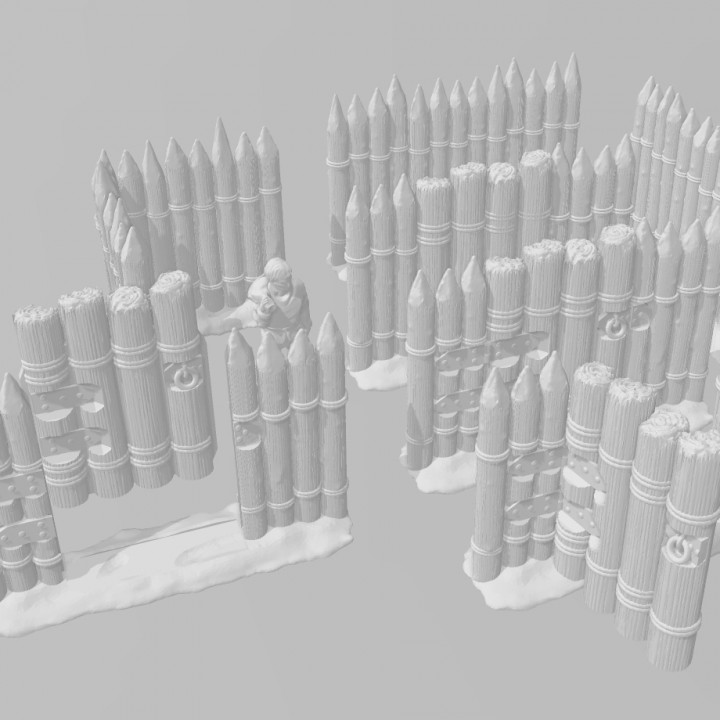 3D Printable Spiked Log Walls and Defenses by brander roullett