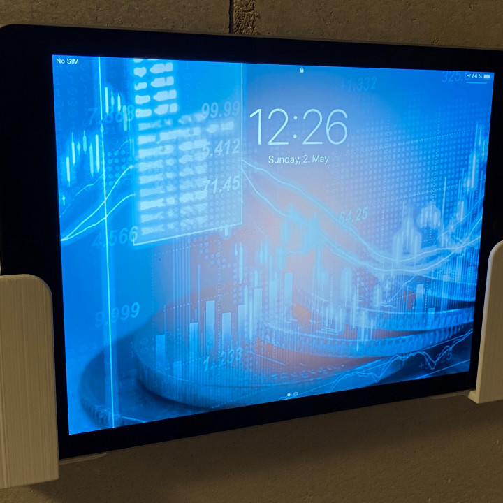 3D Printable Tablet Wall Mount by Fred Lenz