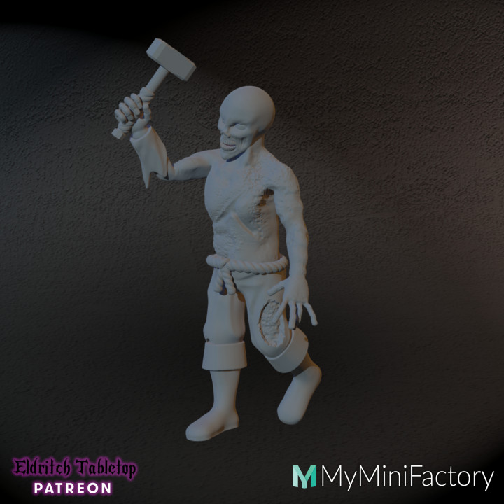 3D Printable Undead Peasants by Eldritch Tabletop