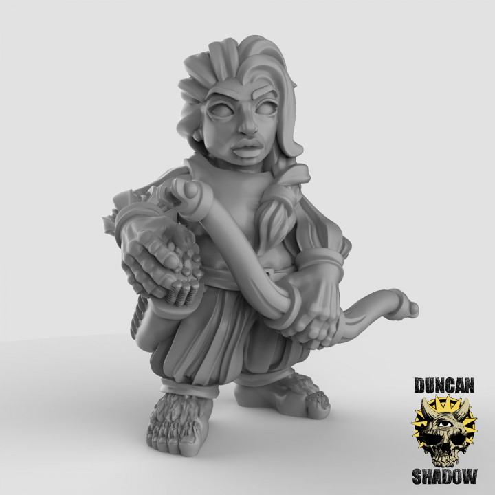 3D Printable Female Halflings with Bows (pre supported) by Duncan Shadow