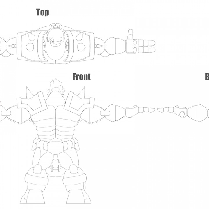 3D Printable Maug / Rock-Earth Elemental by nonPareil Institute