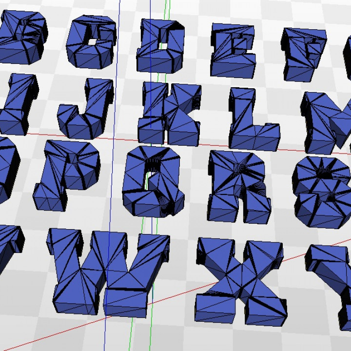 3D Printable Alfabet Letters for 3d print. by Karim