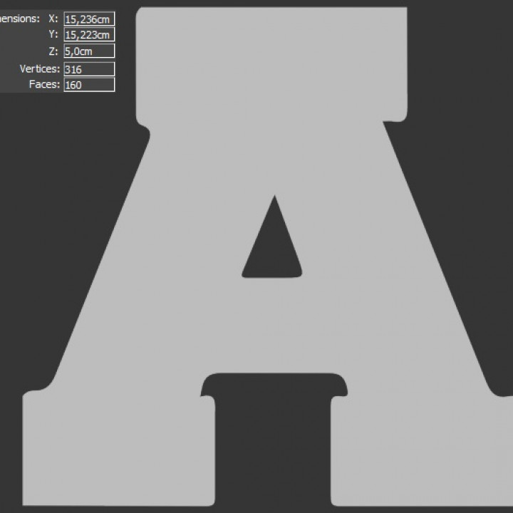 3D Printable Alfabet Letters for 3d print. by Karim