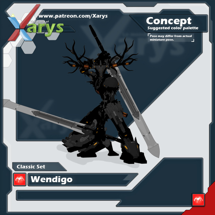 3D Printable Wendigo by Xarys Games