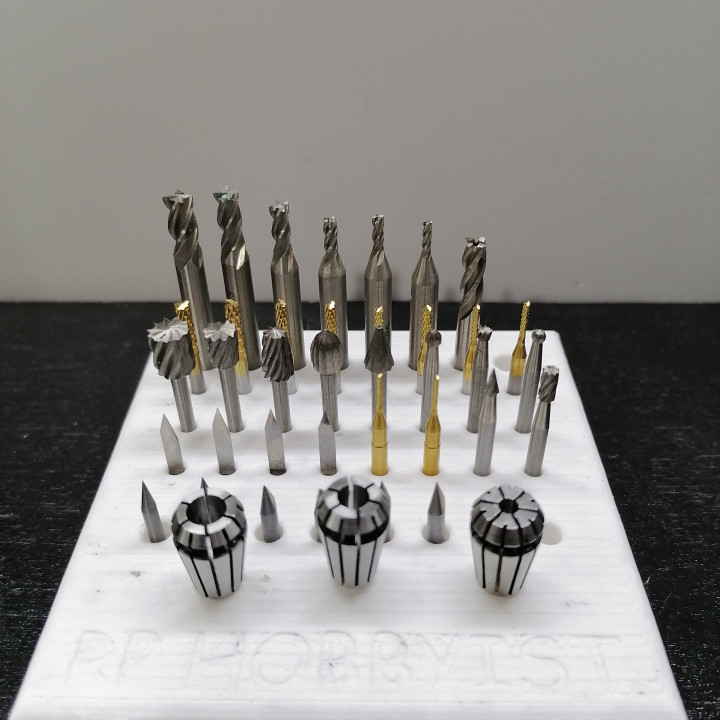 3D Printable CNC Bits holder and ER Collet Holder by Ravi