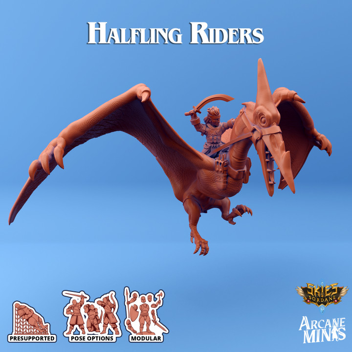 3D Printable Halfling Rider 3 by Sordane Publishing