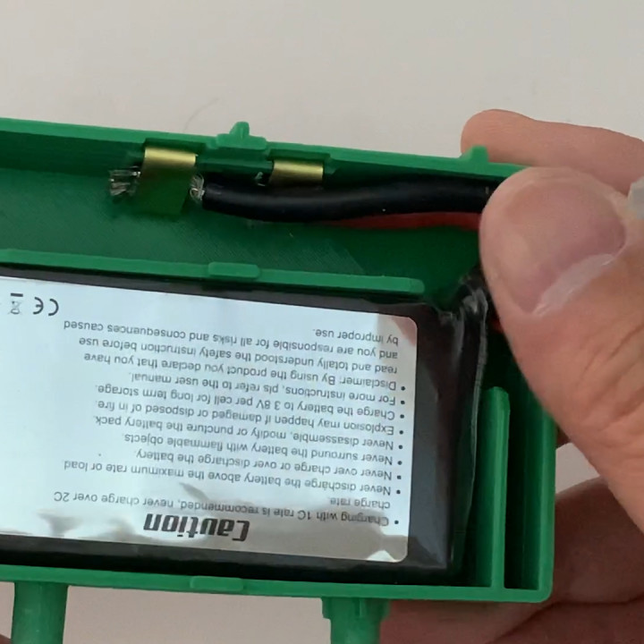 3D Printable DIY Mekamon battery pack Enclosure by Izu Watanabe