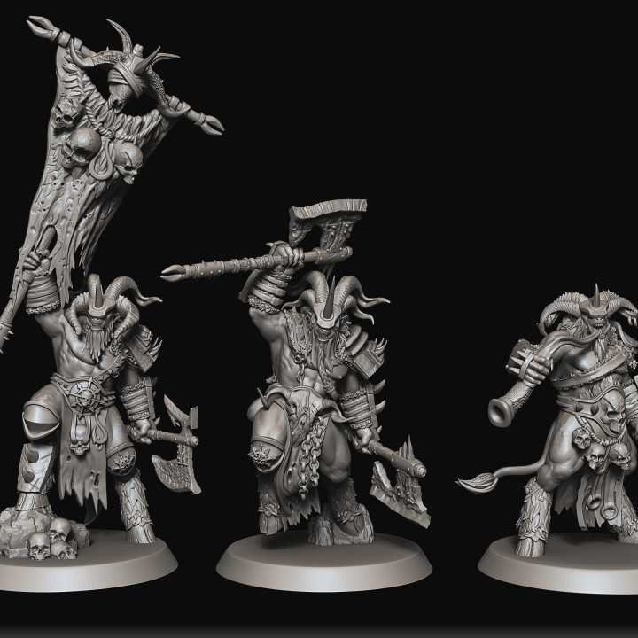 Download BEASTMEN WILDHORNS COMMAND GROUP von Raven Twin Miniatures
