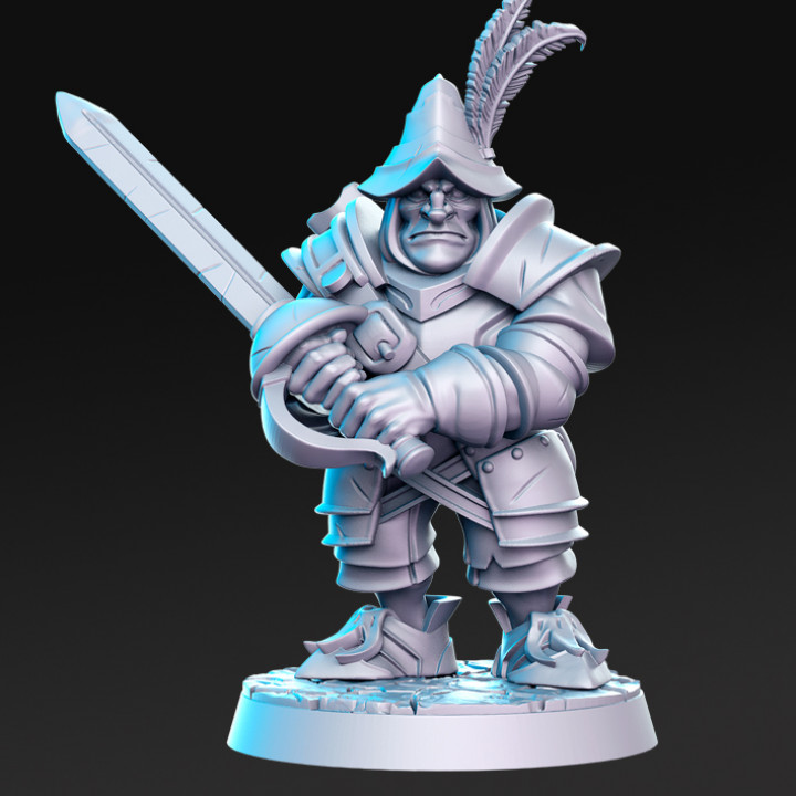 3D Printable Edwin - dwarf- 32mm - DnD by RN Estudio
