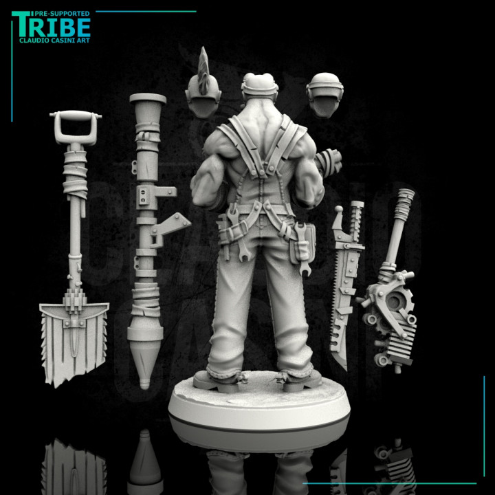 3D Printable (0010) Male Post Apocalyptic Guy by Claudio Casini Art