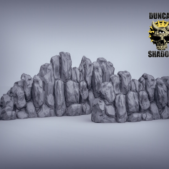 3D Printable Rock Walls Terrain by Duncan Shadow