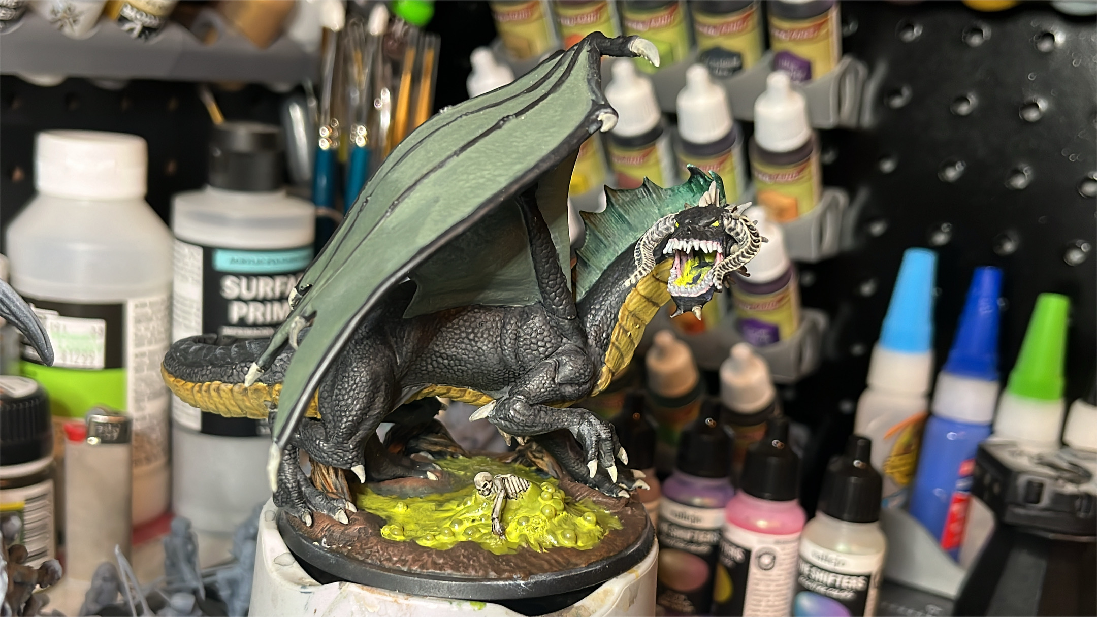 3D Printable Adult Acid Dragon / Classic Swamp Encounter / Black Skull ...