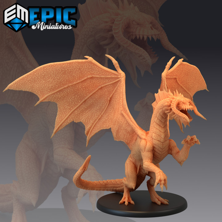 3D Printable Acid Dragon Set / Classic Swamp Encounter / Black Skull ...