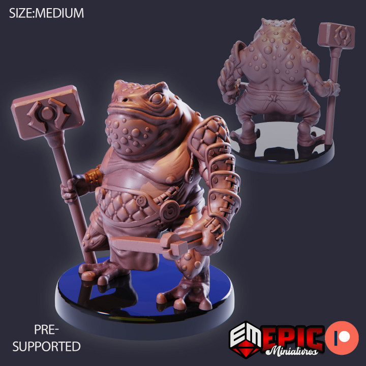 3D Printable Toad Folk Blacksmith / Frog People / Swamp Dweller by Epic ...