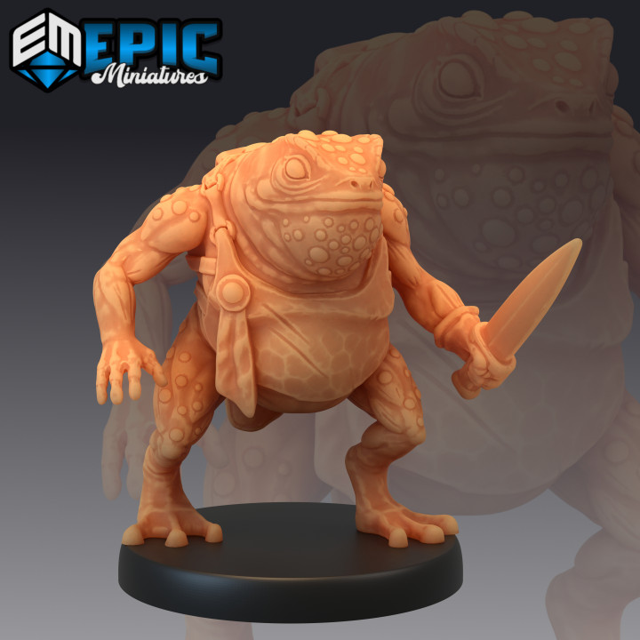 3D Printable Toad Folk Set / Frog People / Swamp Dweller by Epic-Miniatures