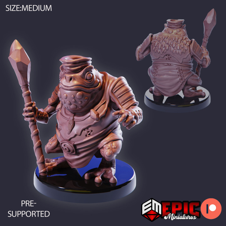 3D Printable Toad Folk Set / Frog People / Swamp Dweller by Epic-Miniatures