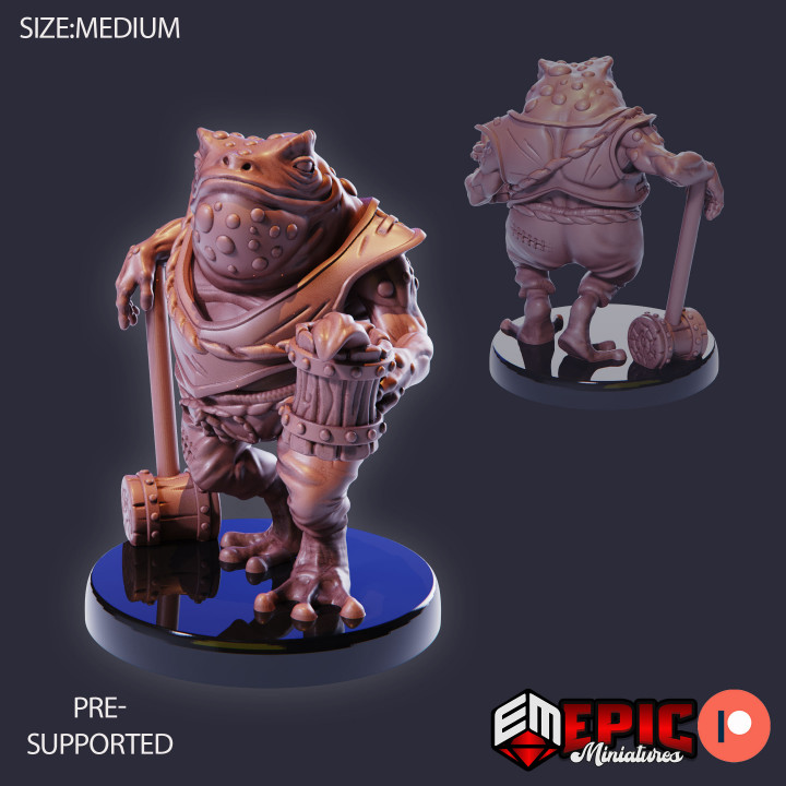 3D Printable Toad Folk Set / Frog People / Swamp Dweller by Epic-Miniatures
