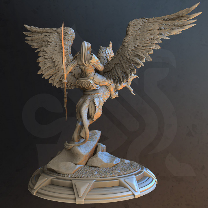 3D Printable Griffin Rider – Ash by DM Stash