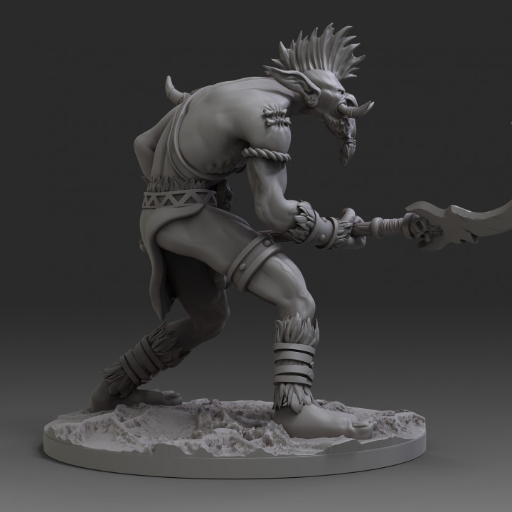3D Printable Vol'jin 52 mm miniature by Vlad Goncharov