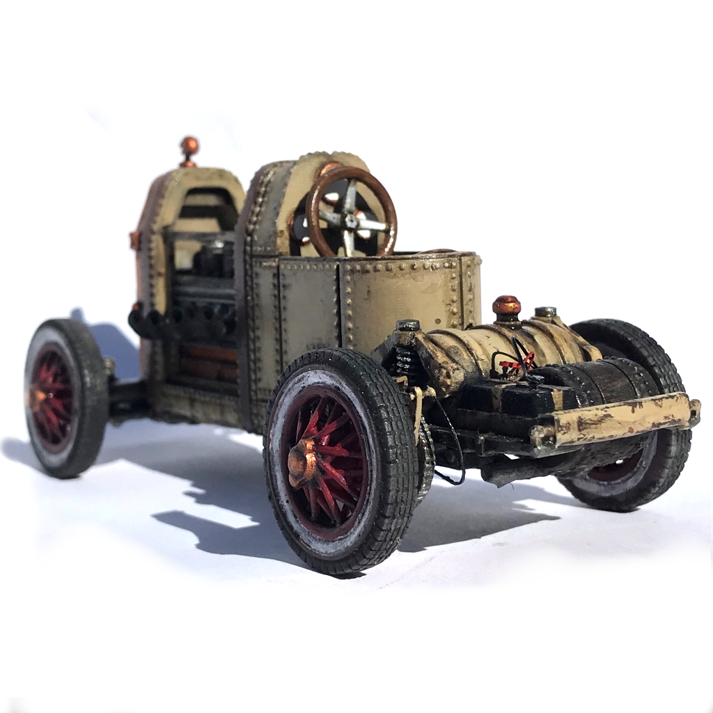 3D Printable Steampunk roadster 02 by Alphonse Marcel