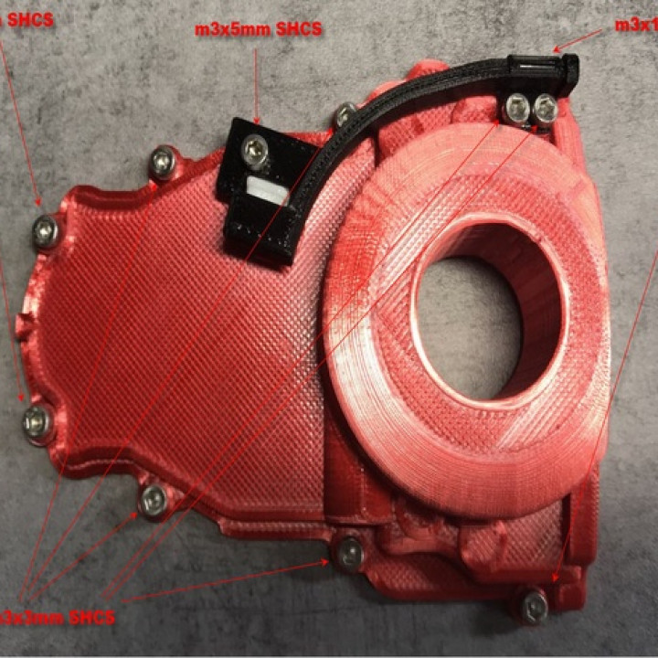 3D Printable Chevy LS3 (6/16) / Timing Cover remix by CANAVESE DANIEL