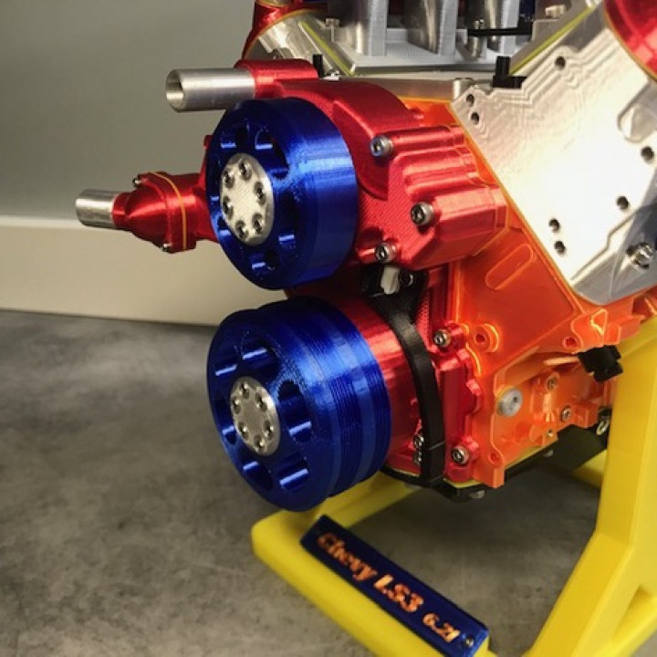 3D Printable Chevy LS3 (11/16) / Main Pulley add-on by CANAVESE DANIEL