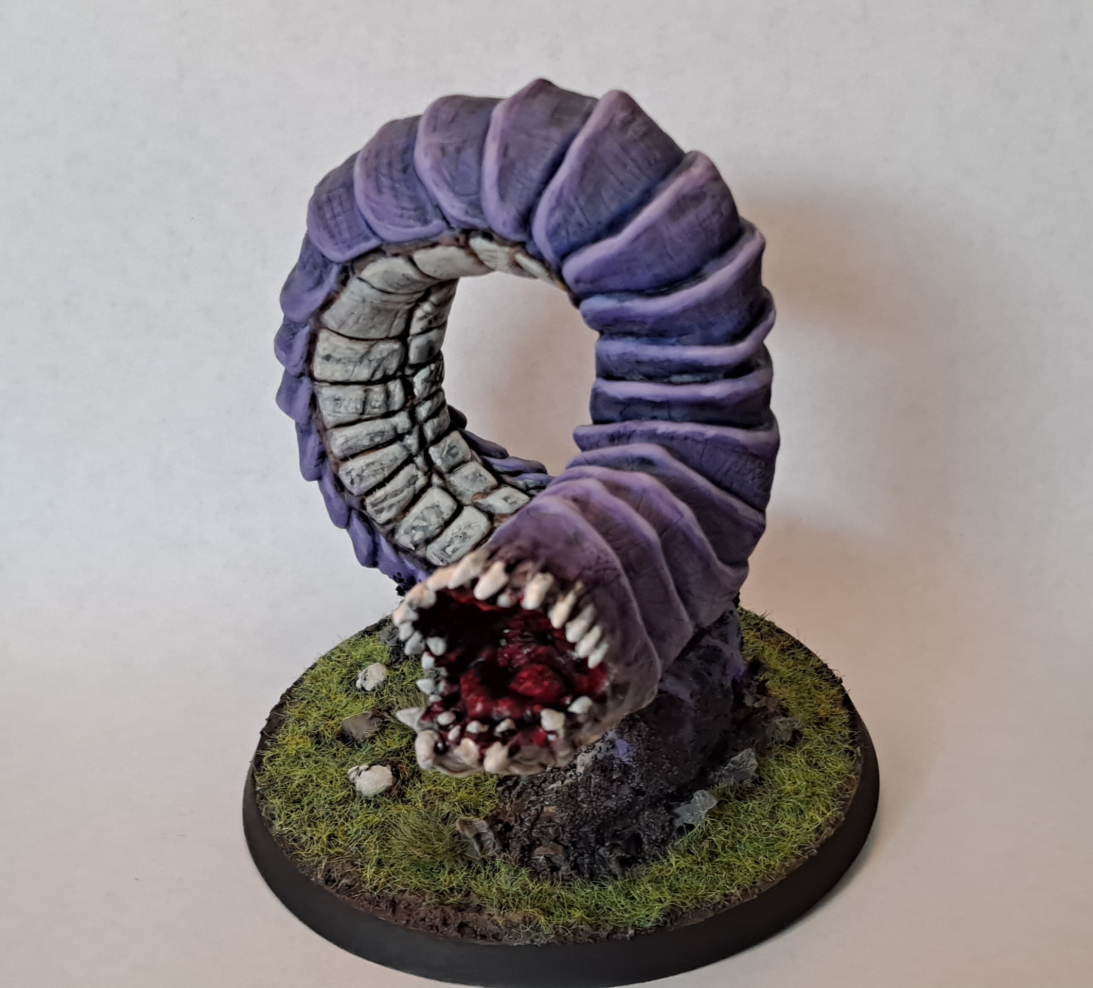 3D Printable Purple worm by Sculpting George