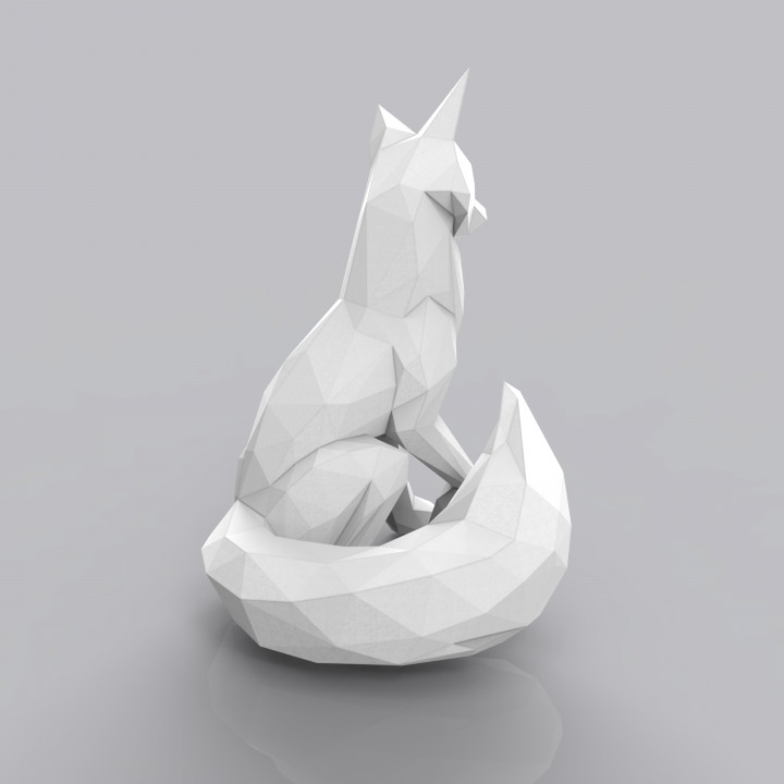 3D Printable Fox Geo - pre-supported by Grinning God