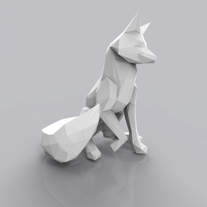 3D Printable Fox Geo - pre-supported by Grinning God