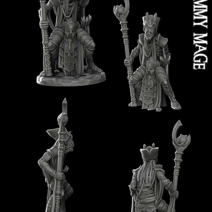 3D Printable Mummy Mage by RocketPigGames