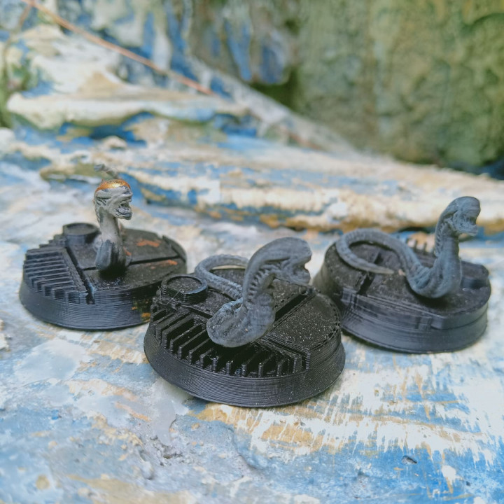 3D Printable ALIEN BELLY BURSTERS SET by PAPSIKELS MINIATURES