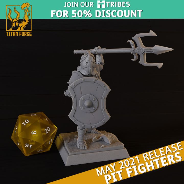 3D Printable Arena Gladiators - Pit Fighters - Titan Forge Miniatures ...