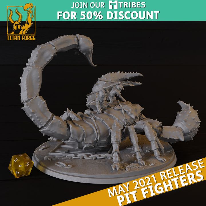 3D Printable Hadogenes The Scorpion With Gobos - Pit Fighters - Titan ...