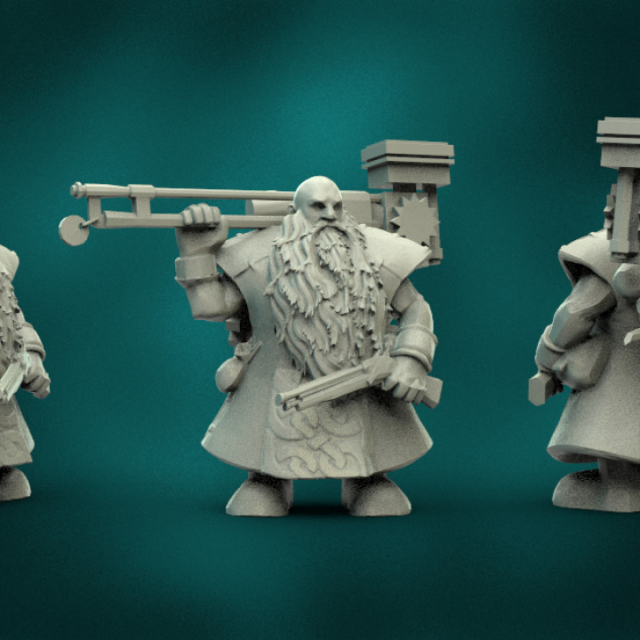 3D Printable Dwarf engineer by LegionMiniatures