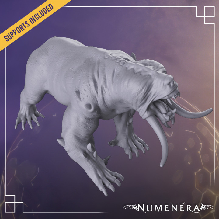 3D Printable Numenera - Ravage Bear - Biome I by Draco Studios