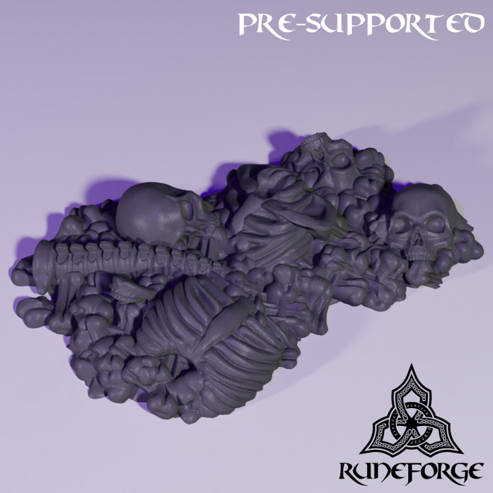 3D Printable Bone Pile - Large by Runeforge Studios