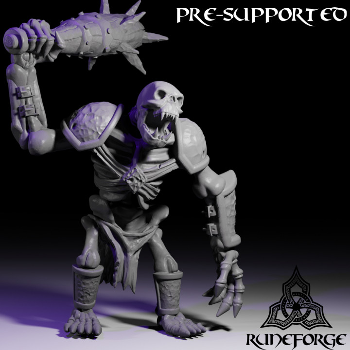 3D Printable Skeletal Ogre - Armored by Runeforge Studios