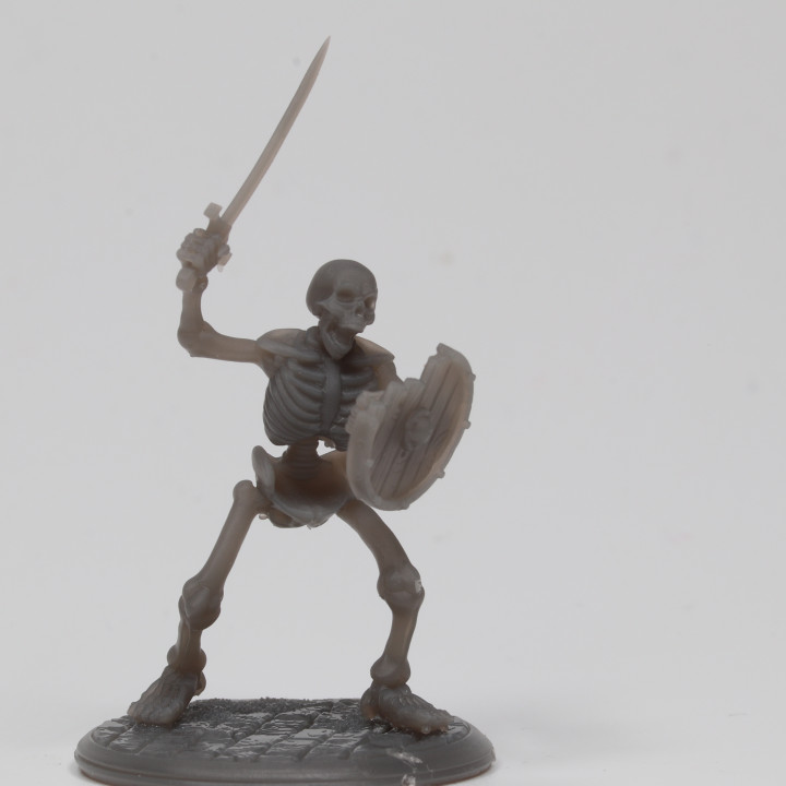 3D Printable Skeleton - Sword and Shield by Runeforge Studios