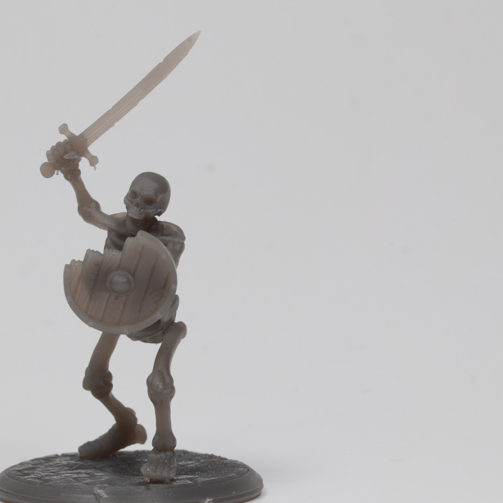 3D Printable Skeleton - Sword and Shield by Runeforge Studios