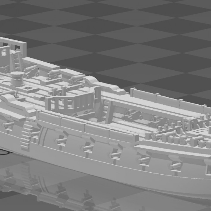 3D Printable British Heavy Razee Frigate HMS Magnanime (44 guns) by ...