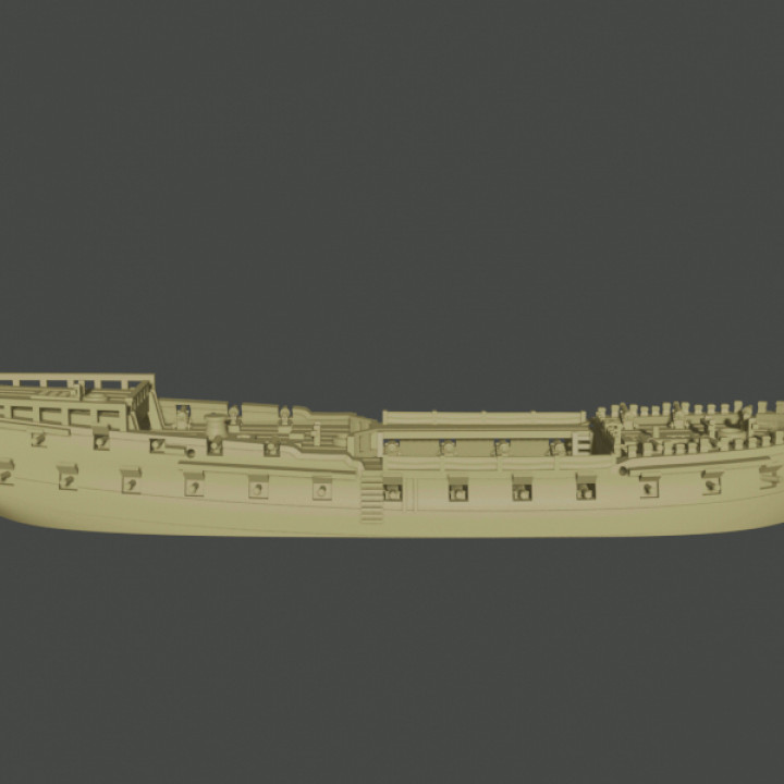 3D Printable British Heavy Razee Frigate HMS Magnanime (44 guns) by ...