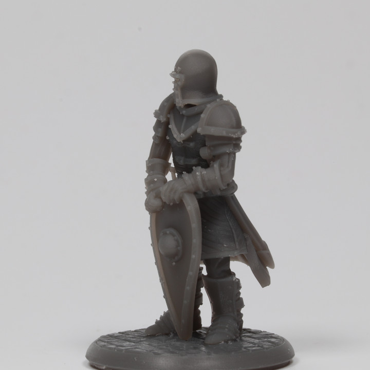 3D Printable City Guard - Distracted Guard - Listening by Runeforge Studios