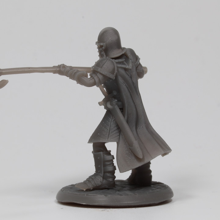 3D Printable City Guard - Halberd - Poking by Runeforge Studios