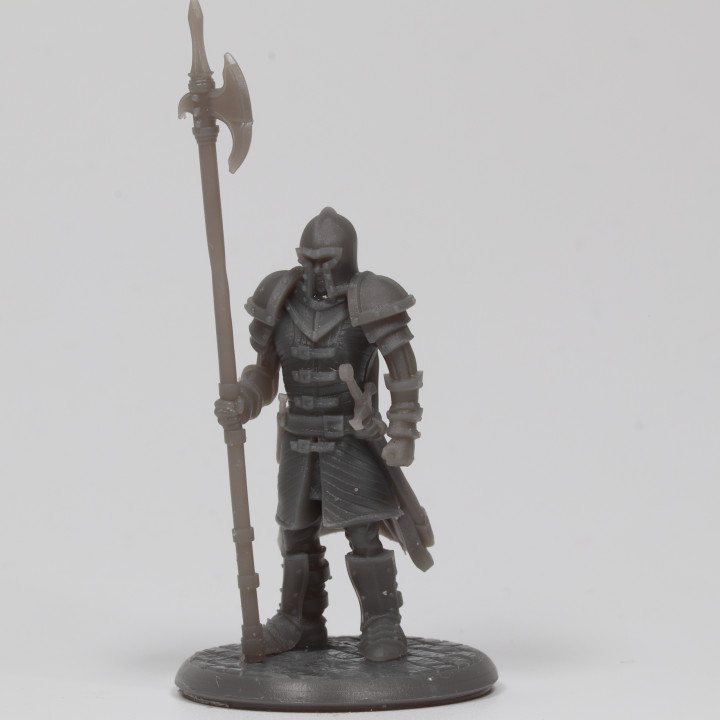 3D Printable City Guard - Halberd - Sentry by Runeforge Studios