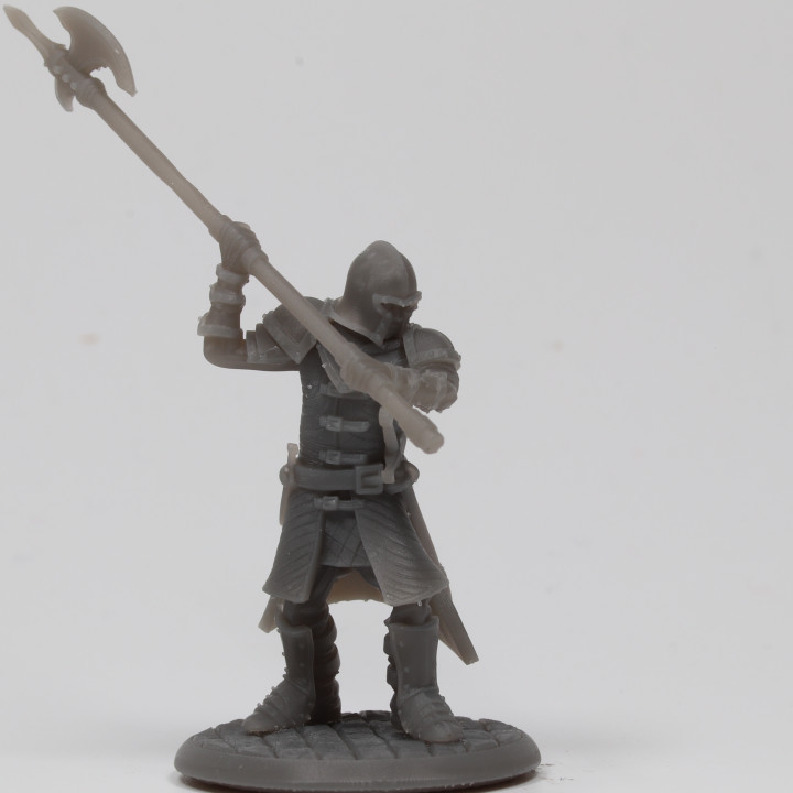 3D Printable City Guard - Halberd - Chopping by Runeforge Studios