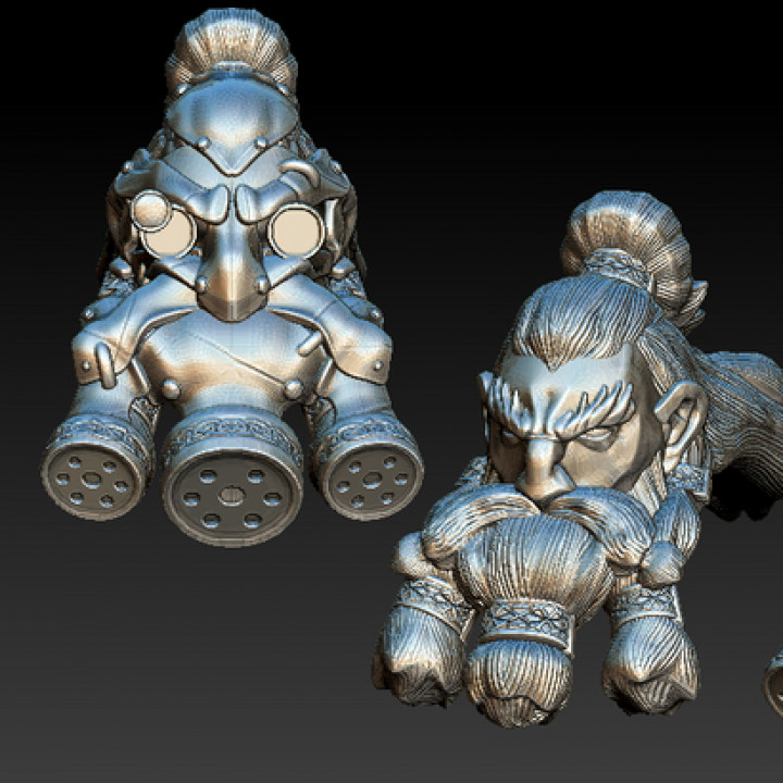 3D Printable Dwarf-engineering-corps-head by Action Figure Fusion