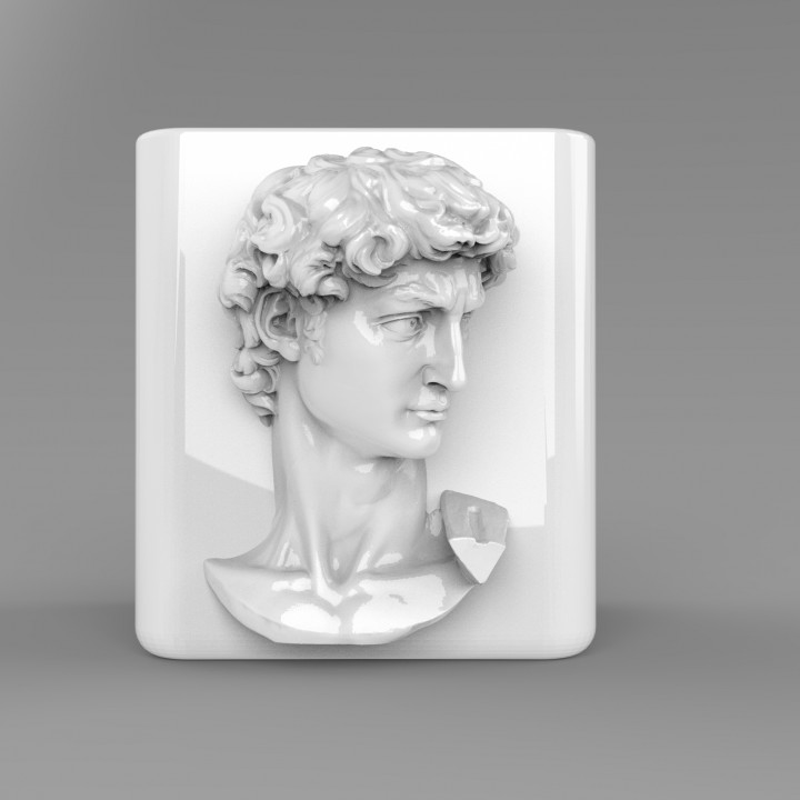 3D Printable david_pen_holder by muguet